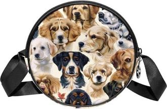 Generic Sac &agrave; bandouli&egrave;re Circle pour femme, petit sac &agrave; bandouli&egrave;re avec fermeture &eacute;clair, bretelles r&eacute;glables, sac &agrave; main rond d&eacute;contract&eacute; pour femmes et fi