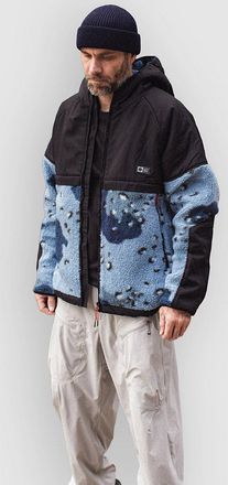 Salty Crew Shield Sherpa-Jacke blue camo