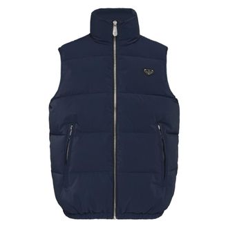 Philipp Plein Nylon Daunen Jacke Weste - - Jackets - Herren - Blau - 2XL