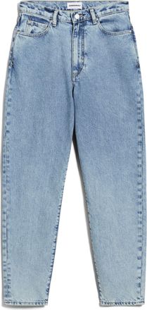 Armedangels Damen Jeans Mom Fit High Waist Ankle recycelte Baumwolle Non-Stretch MAIRAA Mom Fit Fresh Blue