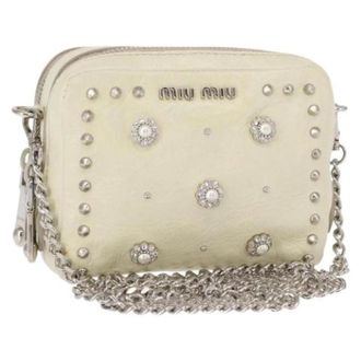 Miu Miu Pre-owned Leder-Schultertasche - - Pre-owned - Damen - Beige - ONE SIZE