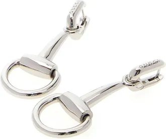Gucci Horsebit Drop Earrings - Silver