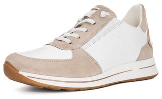 Ara Slip-On Sneaker ARA OSAKA, Damen, Gr. 7,5 (41,5), beige (wei&szlig;, hellbeige), Glattleder, Veloursleder, kontrastfarbene Details, Schuhe, Keilsneaker, Sli