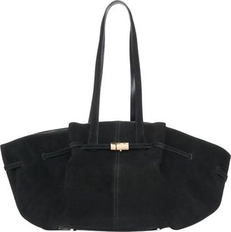 Estro & Luminara Femme, Sacs, Noir, Taille: ONE Size Sac &agrave; main en velours avec longues anses