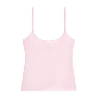 Courr&egrave;ges Logo Top - - Tops - Damen - Rosa - M