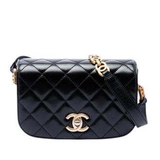 Chanel Sac bandouli&egrave;re matelass&eacute; vintage doccasion - Femme - Pre-owned - Noir - Taille: ONE Size