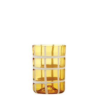 Zafferano Twiddle Tumbler Coloured Glass Amber