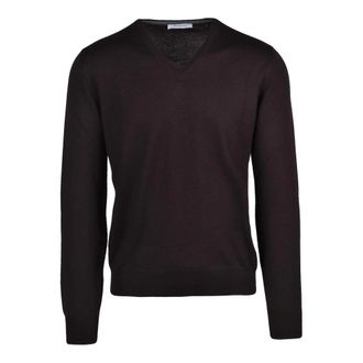 Gran Sasso Pullover mit V-Ausschnitt - - Knitwear - Herren - Braun - M