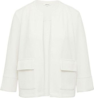 s.Oliver Sweatjacke Sweatshirt Jacke Scuba-Sweatjacke mit Faltendetail