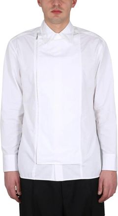 Jil Sander Homme, Chemises, Blanc, Taille: XL Chemise Zipp&eacute;e Asym&eacute;trique