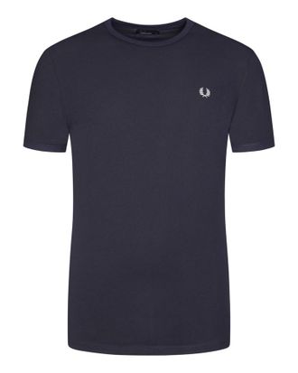Fred Perry Unifarbenes T-Shirt mit Logo-Stickerei in