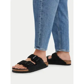 Birkenstock Pantoletten Birkenstock Arizona Shearling 0752663 Schwarz