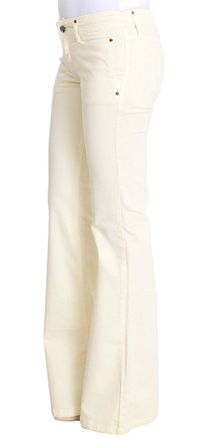 Costume National Womens White Cotton Stretch Flare Jeans Clothing