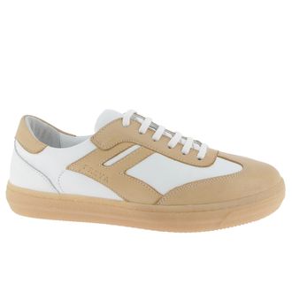 Andrea Conti Damen Low Top Freya Sneaker, weiß/Camel, 42 EU