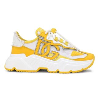 Dolce & Gabbana Femme, Chaussures, Jaune, Taille: 39 EU Chunky Baskets en Canary Yellow/White