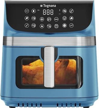 Tognana Iridea 9L Luftfritteuse, Doppelwiderstand, Digitalanzeige, Timer, 80-200&deg;C, Fenster, 2200W, Zuckerpapier