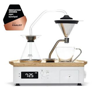 Joy Resolve Coffee & Tea Alarm Clock (White) - Automatic Timer Machine Wake-Up Morning