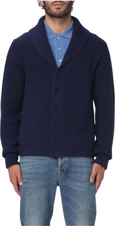Tom Ford Homme, Pulls, Bleu, Taille: L Shawl Collar Buttoned Cardigan