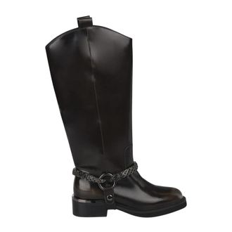 Alma En Pena Flacher Stiefel Schlangendetail - - Shoes - Damen - Braun - 42 EU