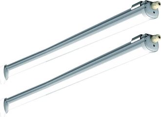 ETC Shop 2x LED 150 CM Wannenleuchten 32 Watt Tages-Licht Feucht Nass Raum Decken Leuchten Industrie Hallen Beleuchtung Werkstatt Keller Garage IP65