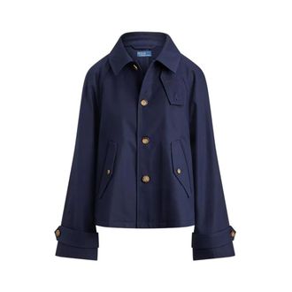Polo Ralph Lauren Femme, Vestes, Bleu, Taille: 40 FR Cotton Twill Jacket