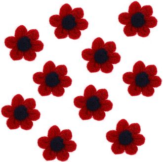 BESPORTBLE 10 St&uuml;ck Selbstgemacht Blumen Bastelset aus Stoff Handgefertigte Blumenapplikationen zum N&auml;hen und Dekorieren Von Kleidung Taschen Haaraccessoires