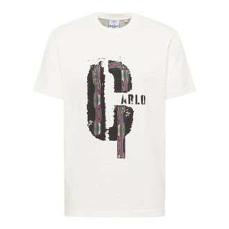 Carlo Colucci Homme, Tops, Blanc, Taille: XL Tapes T-Shirt
