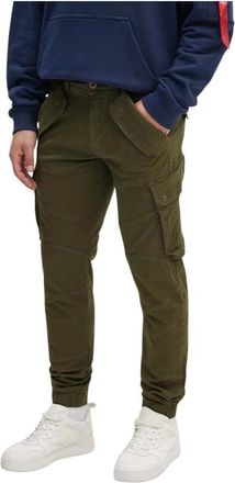Alpha Industries Homme, Pantalons, Vert, Taille: W33 Tapered Pantalons