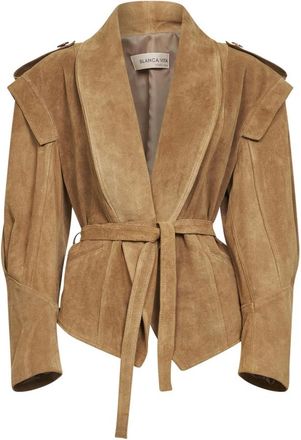 Blanca Vita Femme, Vestes, Beige, Taille: 38 FR Manteaux Blanca Vita