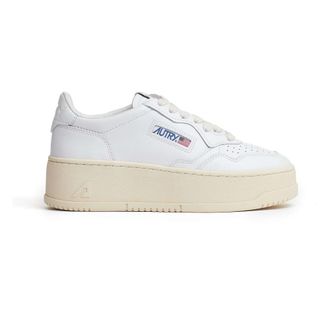 Autry Wei&szlig;e Leder Plateau Sneakers - - Shoes - Damen - Wei&szlig; - 41 EU