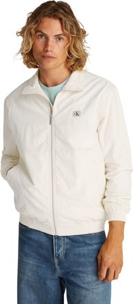 Calvin Klein Herren Windbreaker Jacke Crisp Cotton Harrington Leicht, Beige (Turtledove), L