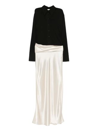 Nanushka robe longue à fines bretelles - Tons neutres