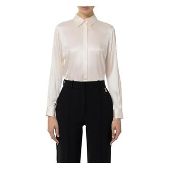 Elisabetta Franchi Seiden-Satin Langarmbluse - - Blouses & Shirts - Damen - Wei&szlig; - XL