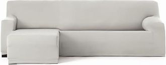 Eysa Bi-elastischer Sofabezug für Chaiselongue mit kurzem Arm, Linke Seite, Vorderansicht, Ecru, Harlem-Design