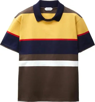 Versace Homme, Tops, Multicolore, Taille: M Polo avec Logo Brod&eacute;