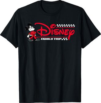 Disney Mickey Mouse Race Car Driver Family Trip Racing Logo T-Shirt