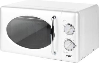 Domo DO3125 Freistehend Retro Mikrowelle - Timer einstellbar bis zu 30 Minuten - Auftaufunktion - Mit Endsignal - 6 Leistungsstufen - 25L - 900W - Wei&szlig;
