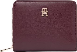 Tommy Hilfiger Geldb&ouml;rse Th Icon Med Za Flap AW0AW17742 Dunkelrot