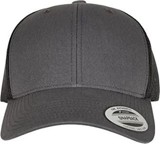 Flexfit 6606t-retro Trucker 2-Tone Casquette de Baseball, Carbone/Noir, Taille Unique Mixte