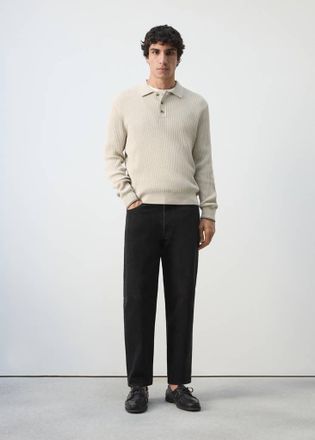 Mango Pull-over maille torsad&eacute;e coton m&eacute;lang&eacute; sable - Homme - XXL - MANGO MAN