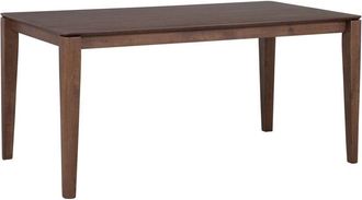 Beliani Beliani - Table de Salle &agrave; Manger R&eacute;tro mdf Bois de Noyer Fonc&eacute; 160 x 90 cm Lottie