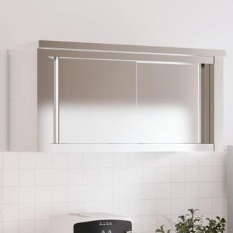 vidaXL Vidaxl - Armoire murale de cuisine avec portes coulissantes inox
