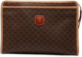 Celine Clutches - Macadam Coated Canvas Clutch - Gr. unisize - in Braun - für Damen