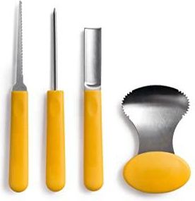 Ibili 721700 - Set mit 4 Utensilien zum Schneiden von Kürbissen