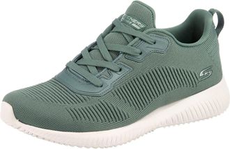 Skechers Herren Bobs Squad Tough Talk Sneaker, Sage Engineered Knit, 36.5 EU