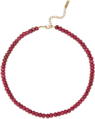 Jennifer Behr collier Amani &agrave; perles - Rouge