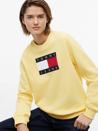 Tommy Jeans Sweatshirt TJW REG TJ FLAG CREW Baumwolle, Logodruck