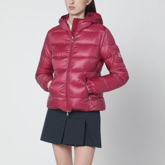 Moncler Kurze Steppjacke Glesse mit Kapuze in Rot
