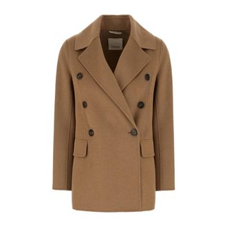 Max Mara Smmrita Doppelreihige Jacke - - Coats - Damen - Braun - M