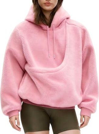 Generic 2024 Sweat &agrave; Capuche Femme avec Grande Poche Manches Longues avec Poche DKangourou Casual pour Petits Animaux, Sweat-Shirt Kangourou Chien Chat Titula